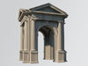 Arched portico Tuscan order with 3 4 columns with a pedestal 3D model ...