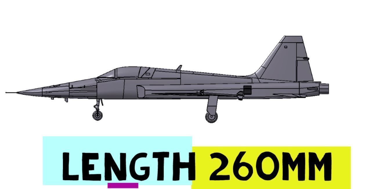 F5 Northrop scaled 3D model 3D printable | CGTrader