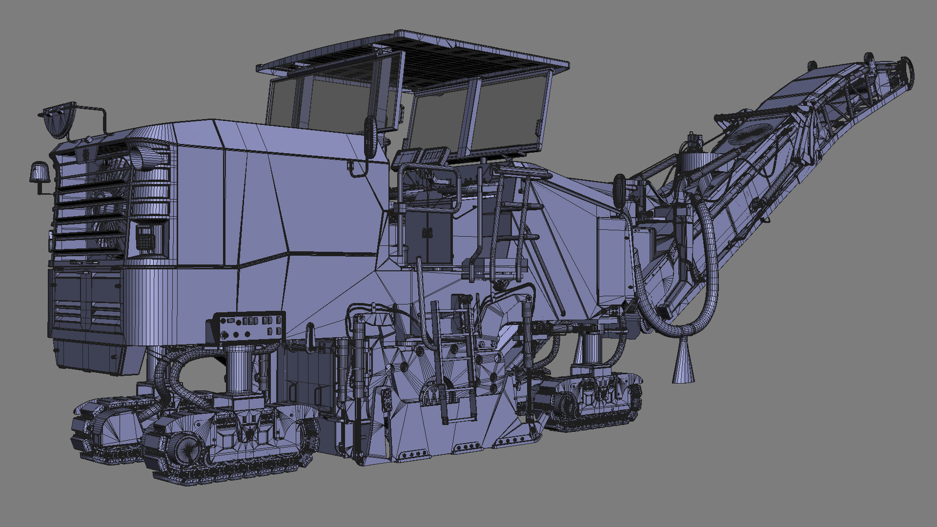 Asphalt Milling Machine 3D model | CGTrader