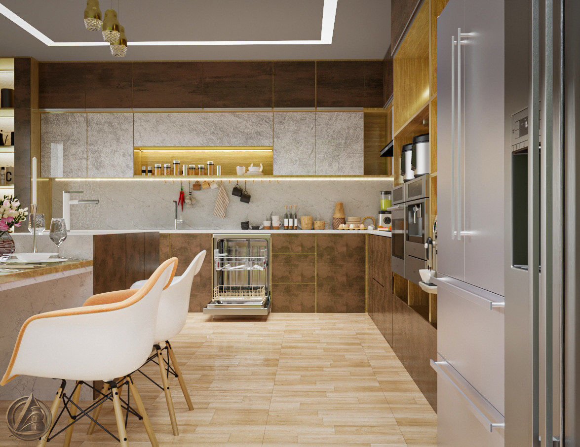 modern kitchen interior scene 3D model | CGTrader
