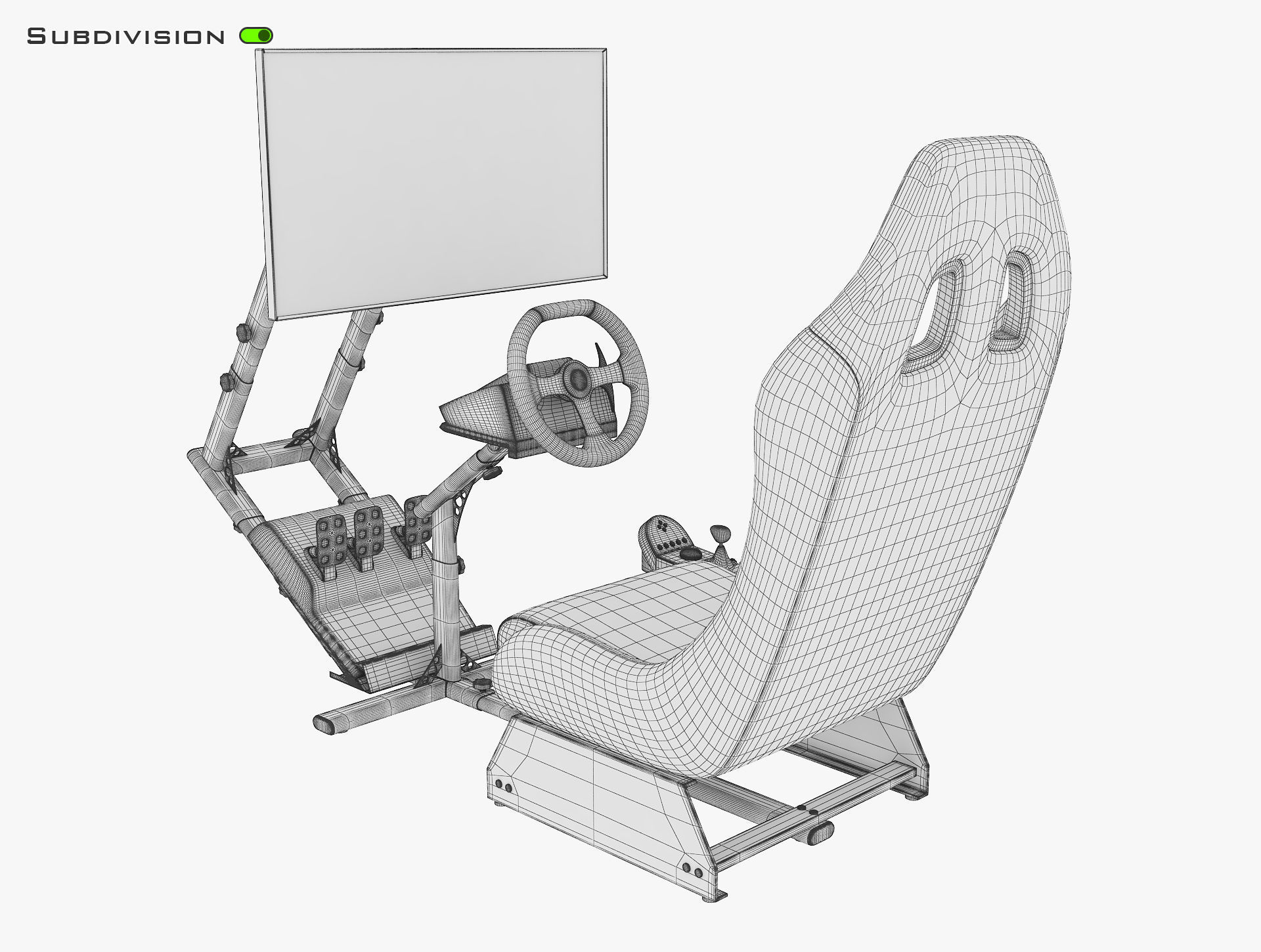 Racing Game Simulator Display v 1 3D model | CGTrader