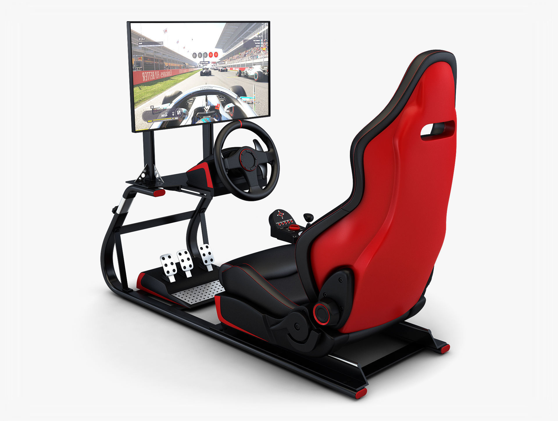 Racing Game Simulator Display v 2 3D model | CGTrader