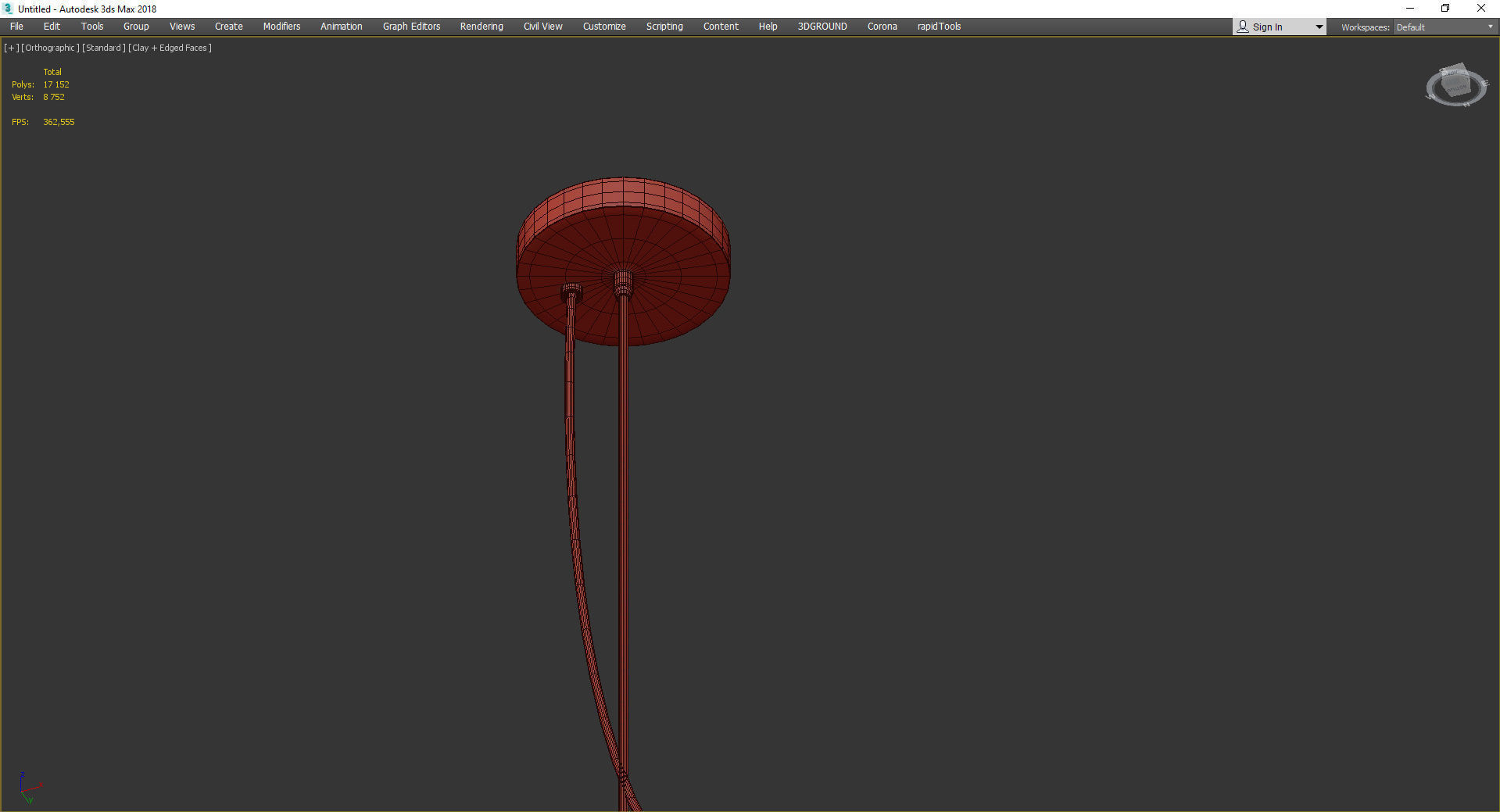 3D model MARGOTT pendant light with two balls hanging from it VR / AR ...