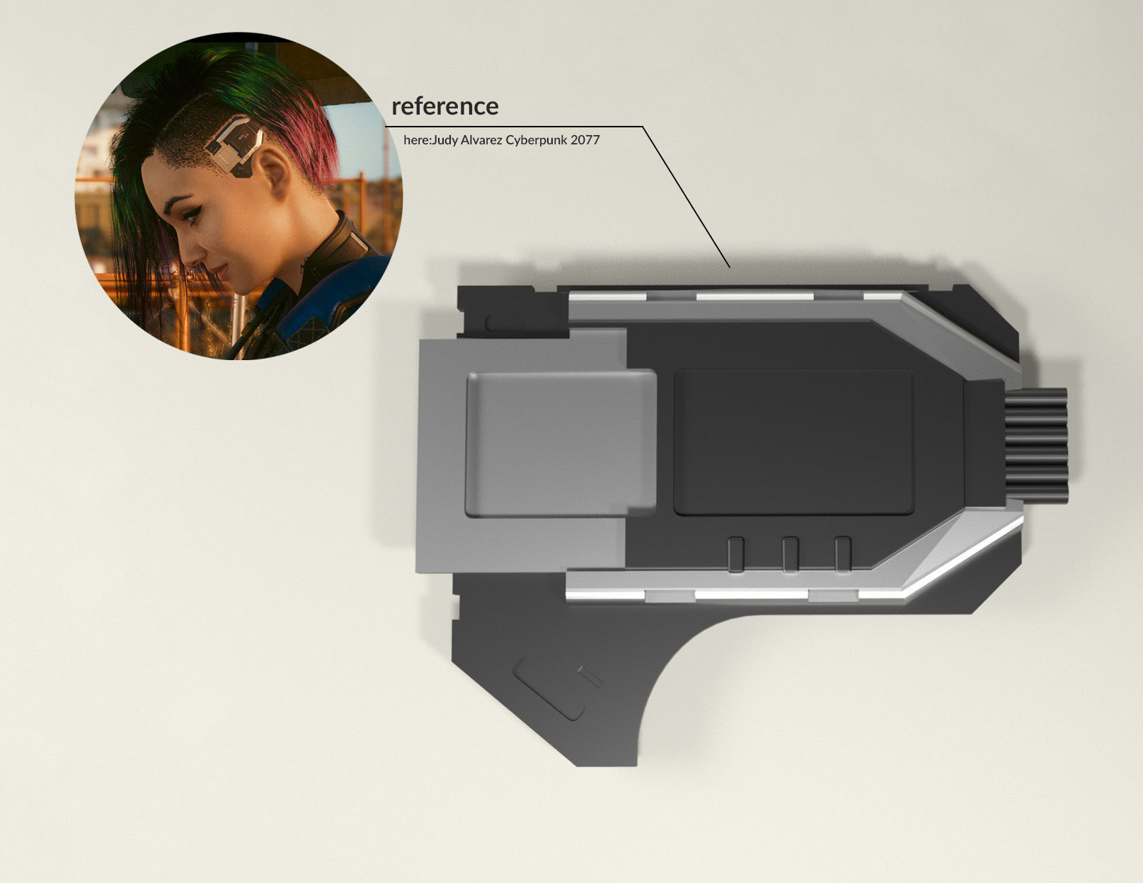 Judy Alvarez Cyberware 3D model 3D printable | CGTrader