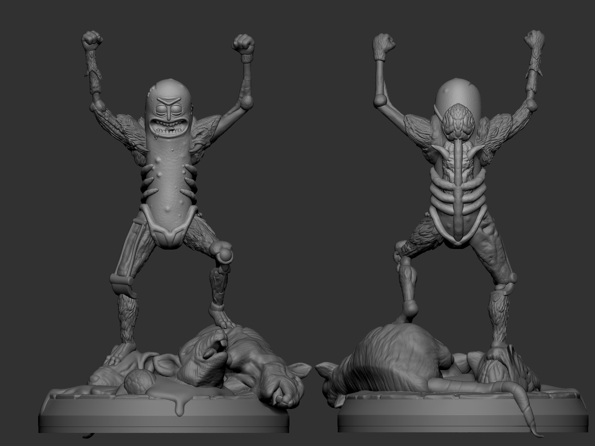 PICKLE RICK 3D Print Model STL 3D print model 3D model 3D printable ...