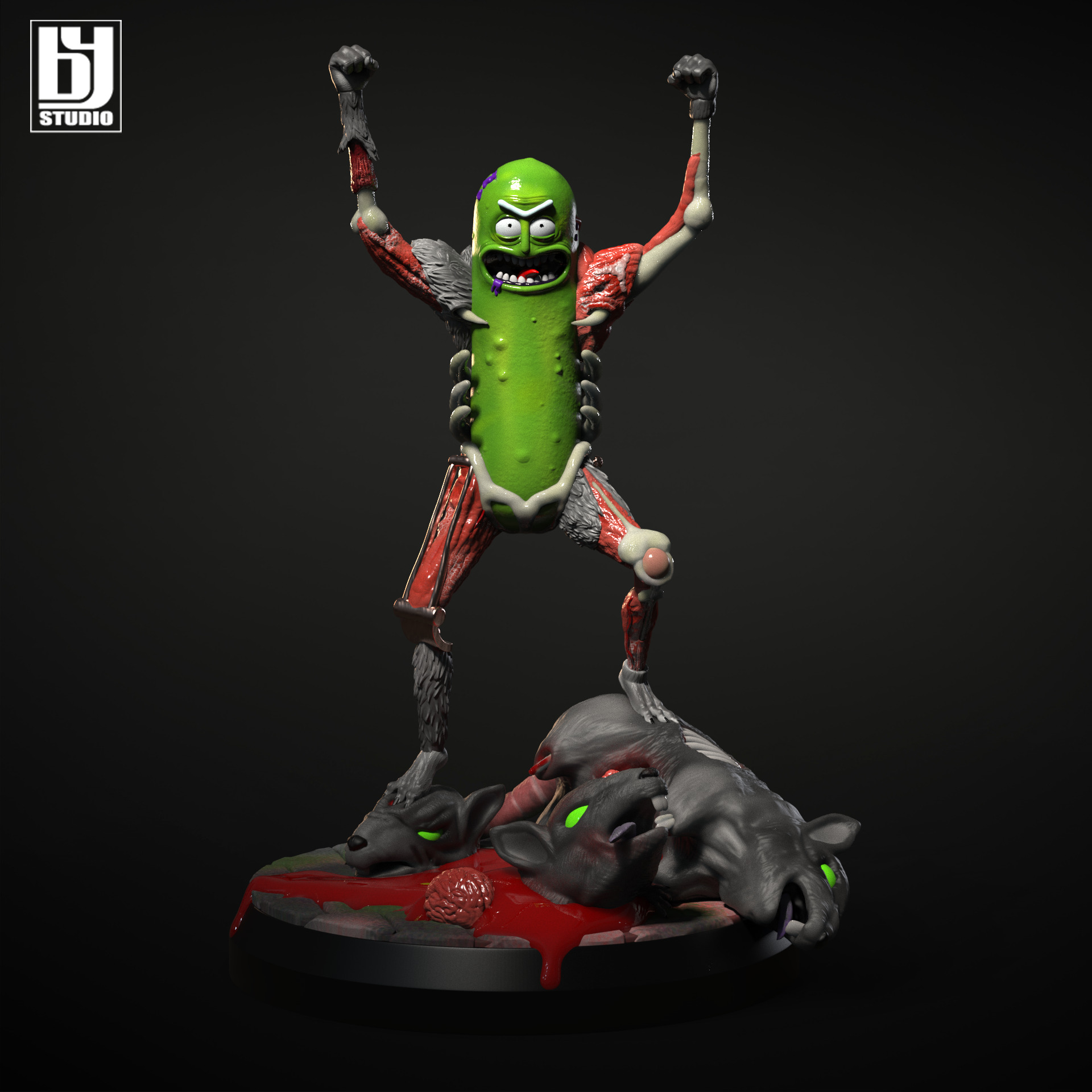 PICKLE RICK 3D Print Model STL 3D print model 3D model 3D printable | CGTrader
