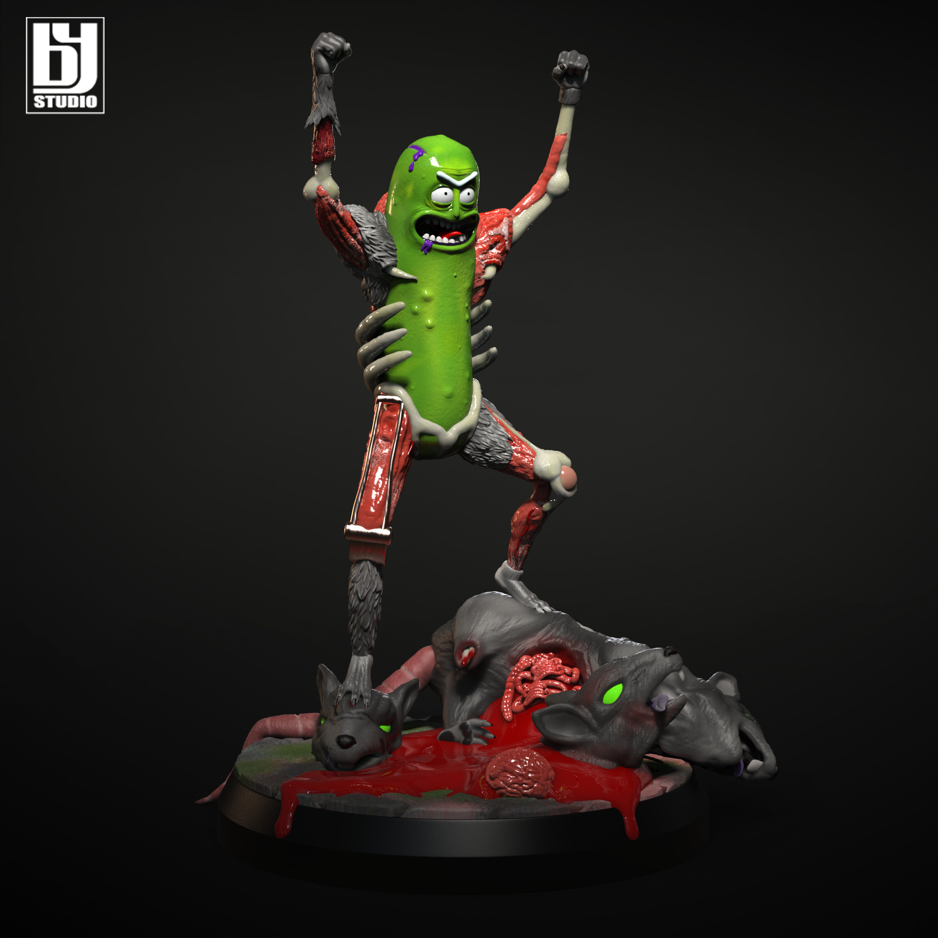 PICKLE RICK 3D Print Model STL 3D print model 3D model 3D printable | CGTrader