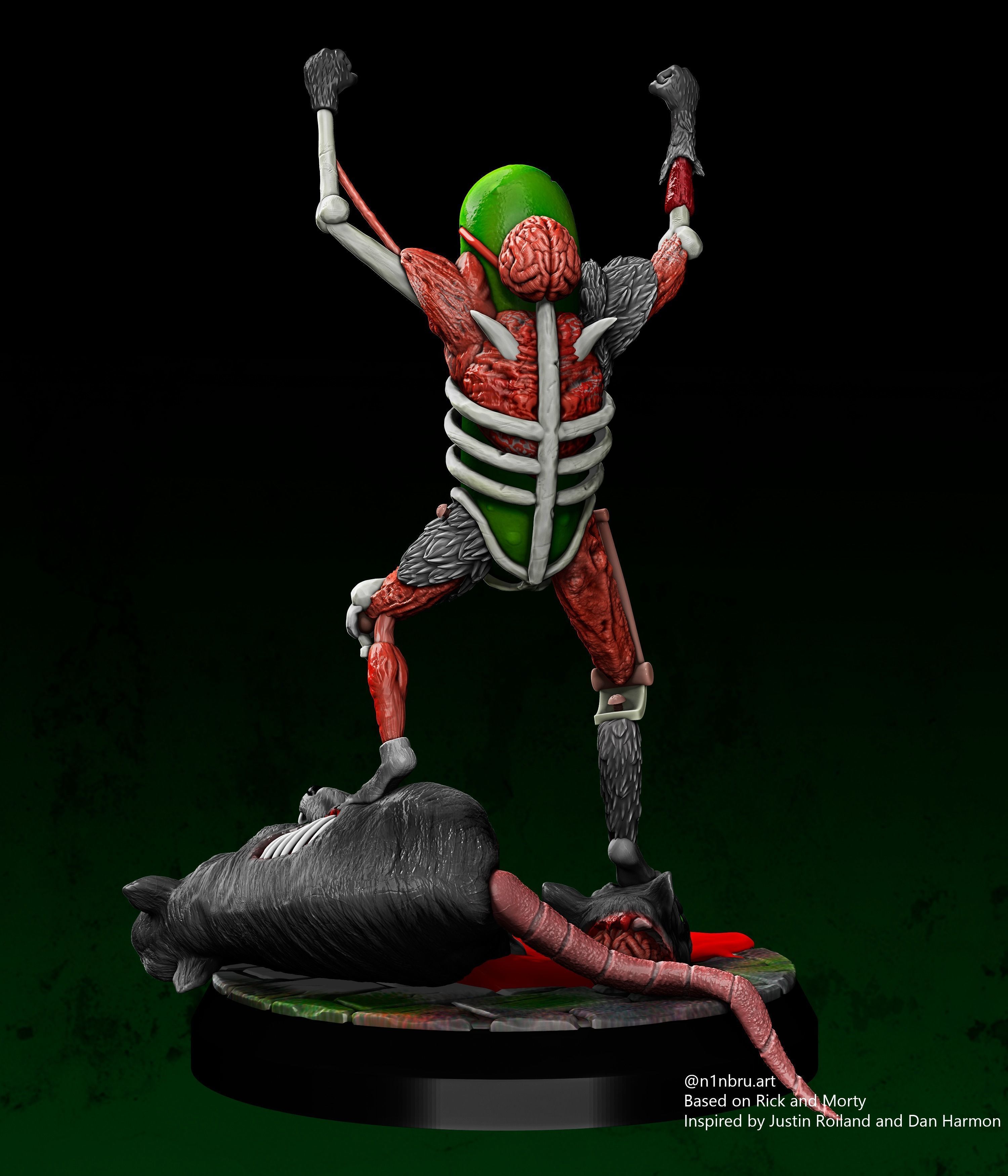 PICKLE RICK 3D Print Model STL 3D print model 3D model 3D printable ...