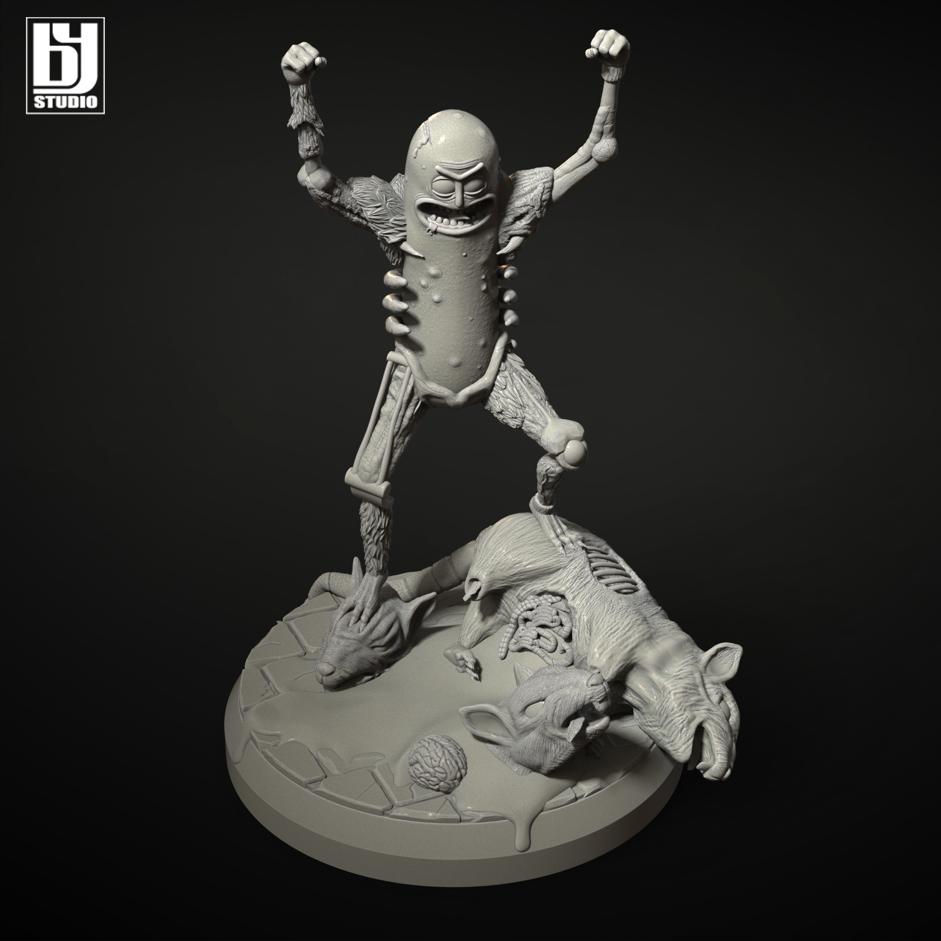 PICKLE RICK 3D Print Model STL 3D print model 3D model 3D printable ...