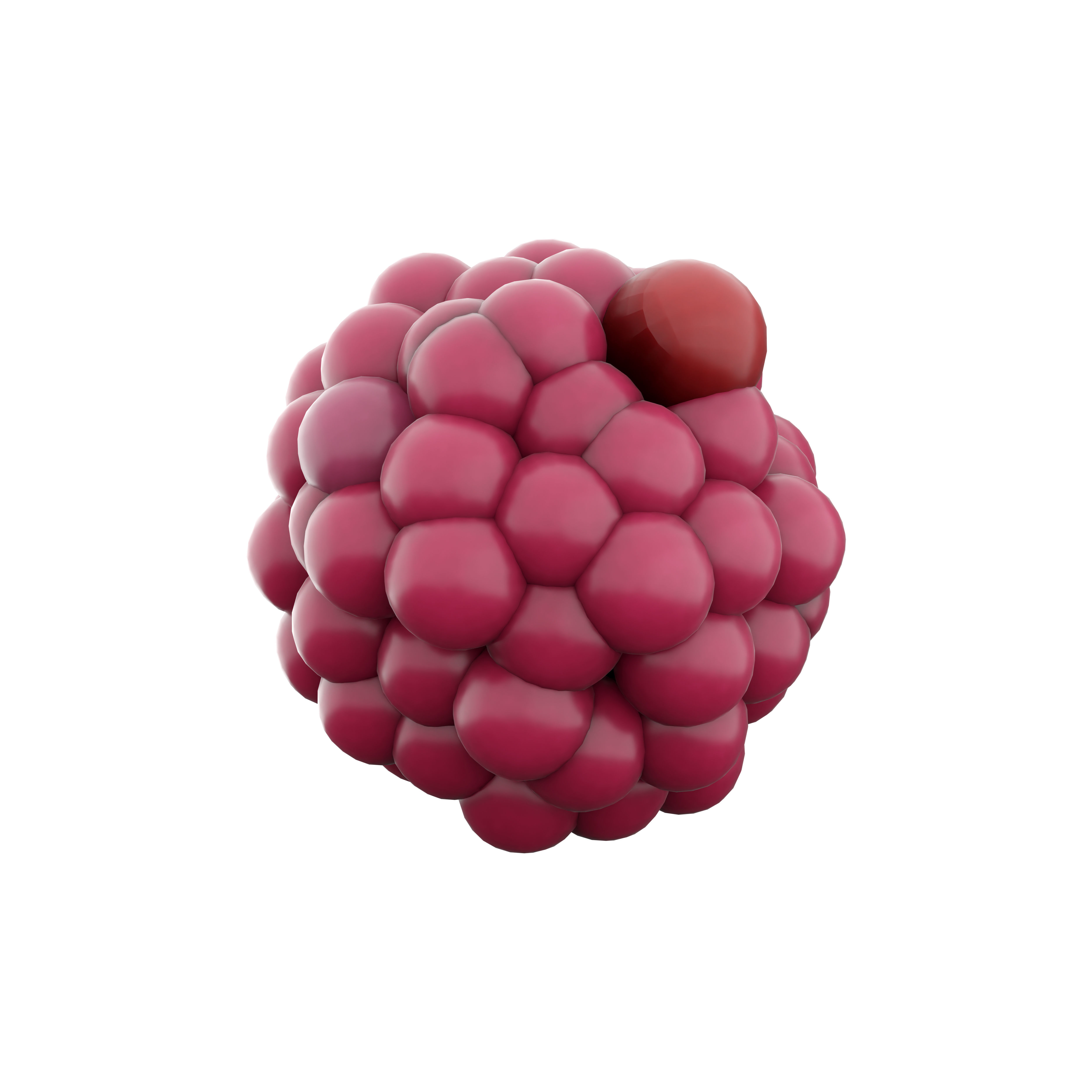 3d cartoon raspberry icon 3D model | CGTrader