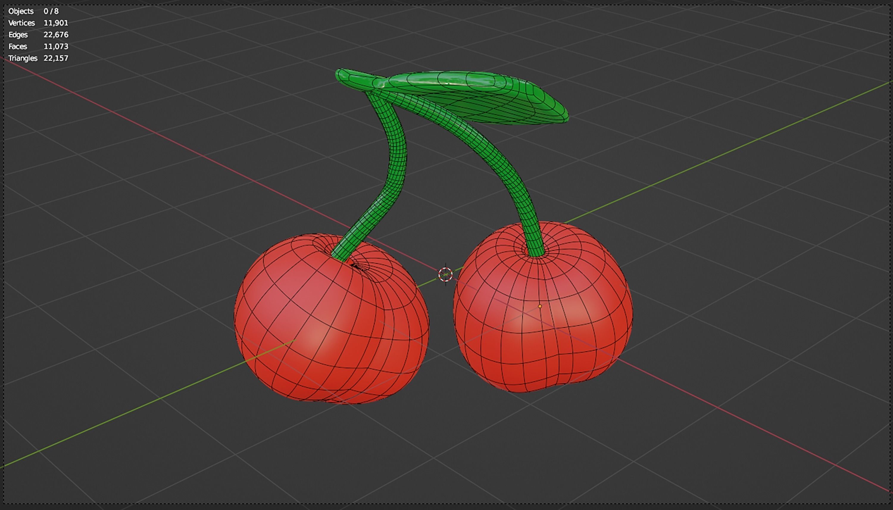 3d sour cherry icon 3D model | CGTrader