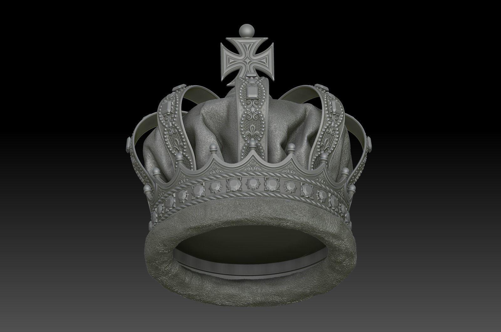 European royal crown high poly material map 3D model | CGTrader