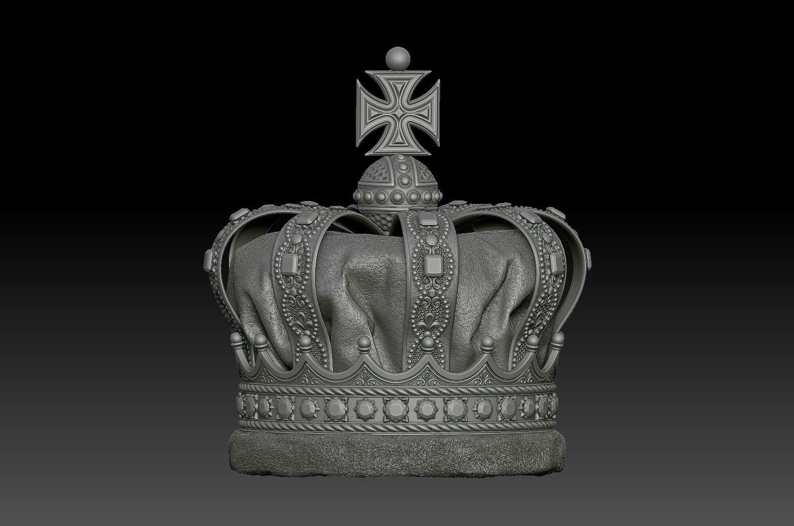 European royal crown high poly material map 3D model | CGTrader