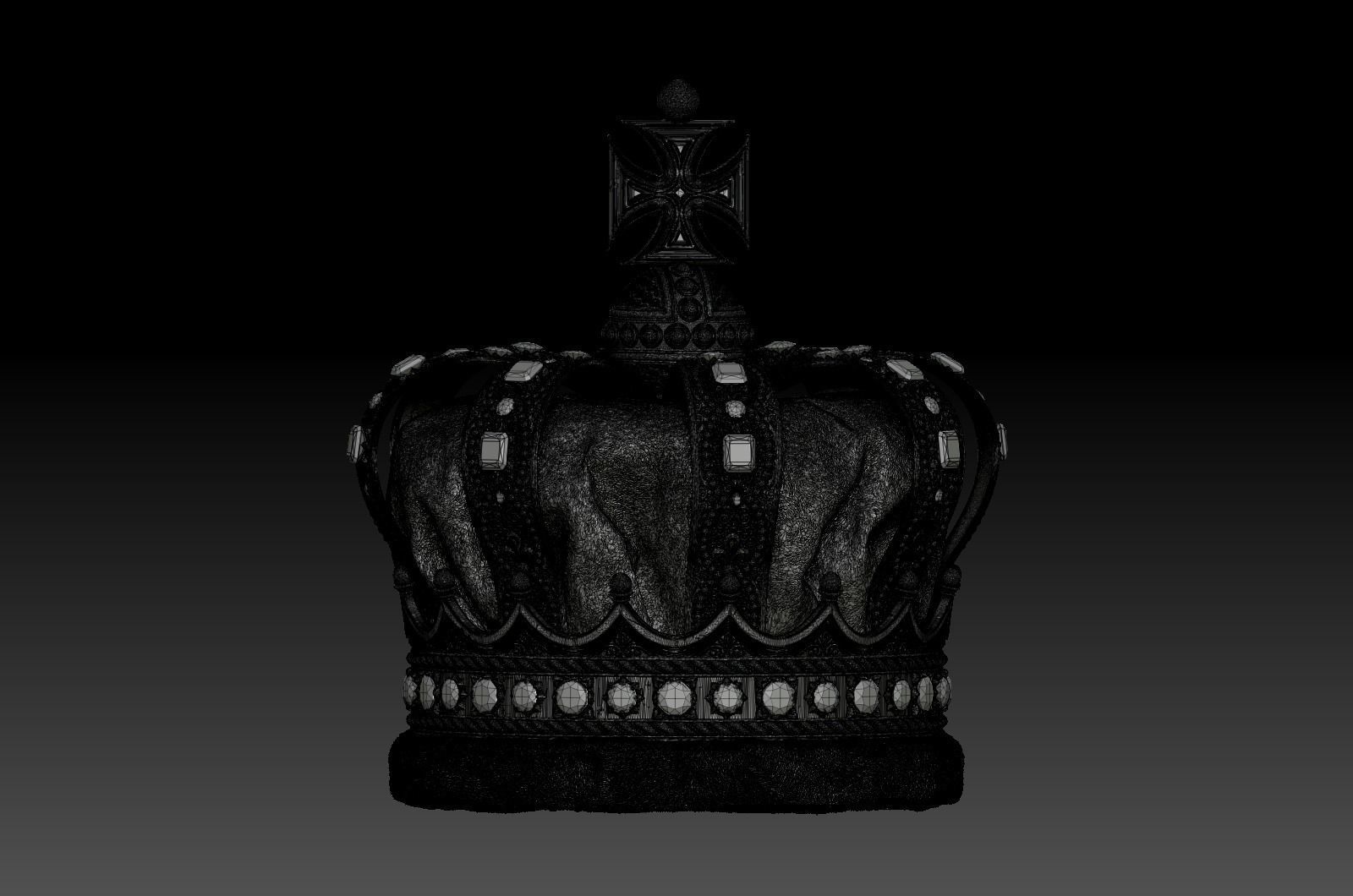 European royal crown high poly material map 3D model | CGTrader