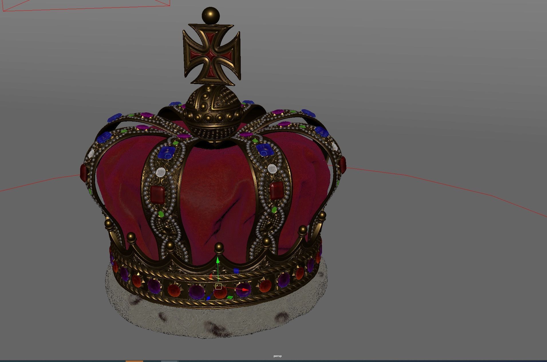 European royal crown high poly material map 3D model | CGTrader