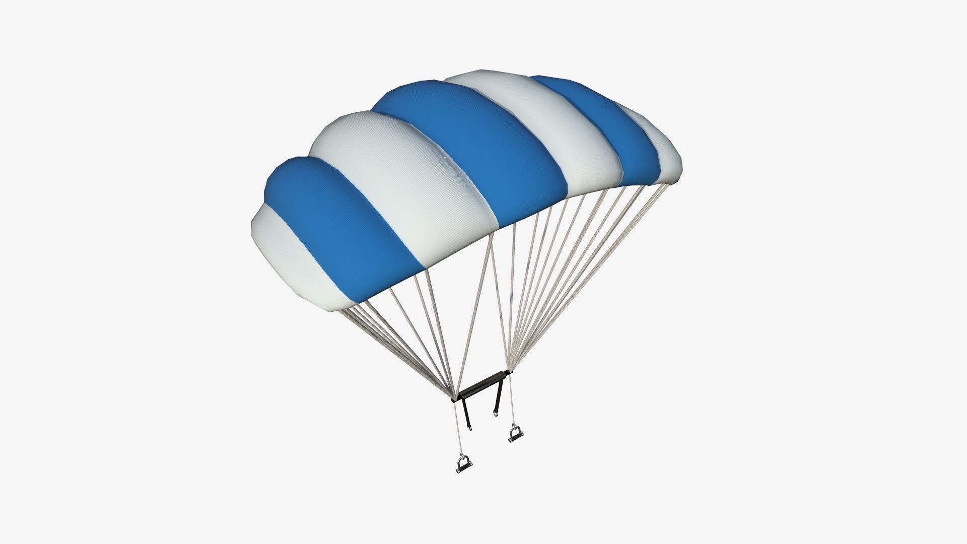 3D model Parachute A03 White Blue - Character Accessories Design VR ...
