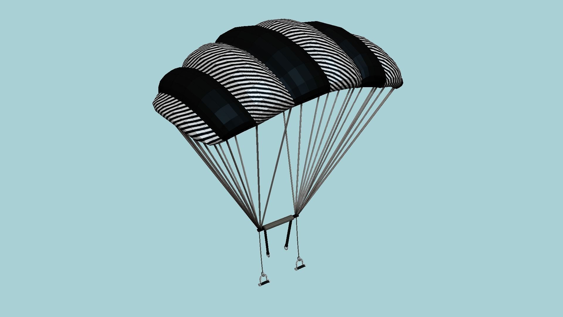 3D model Parachute A04 White Black - Character Accessories Design VR ...