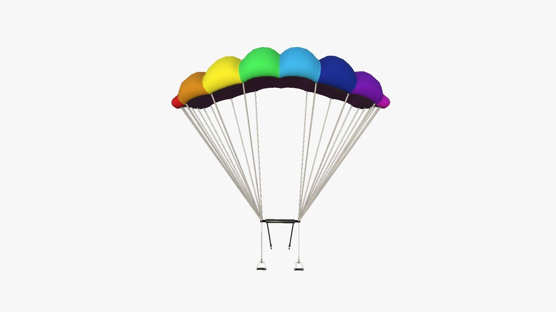 3D model Parachute A06 Rainbow - Character Accessories Design VR / AR ...