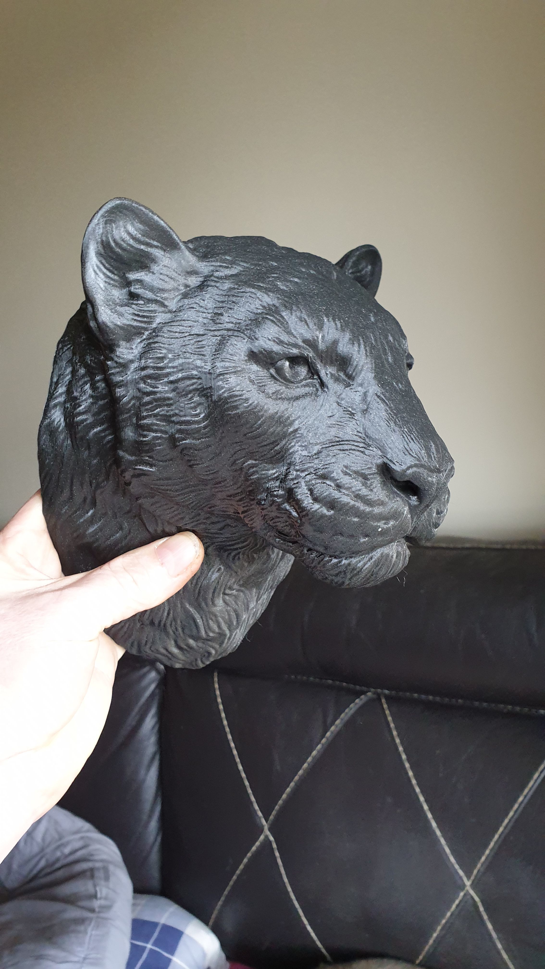 Panther leopard head 3D model 3D printable | CGTrader