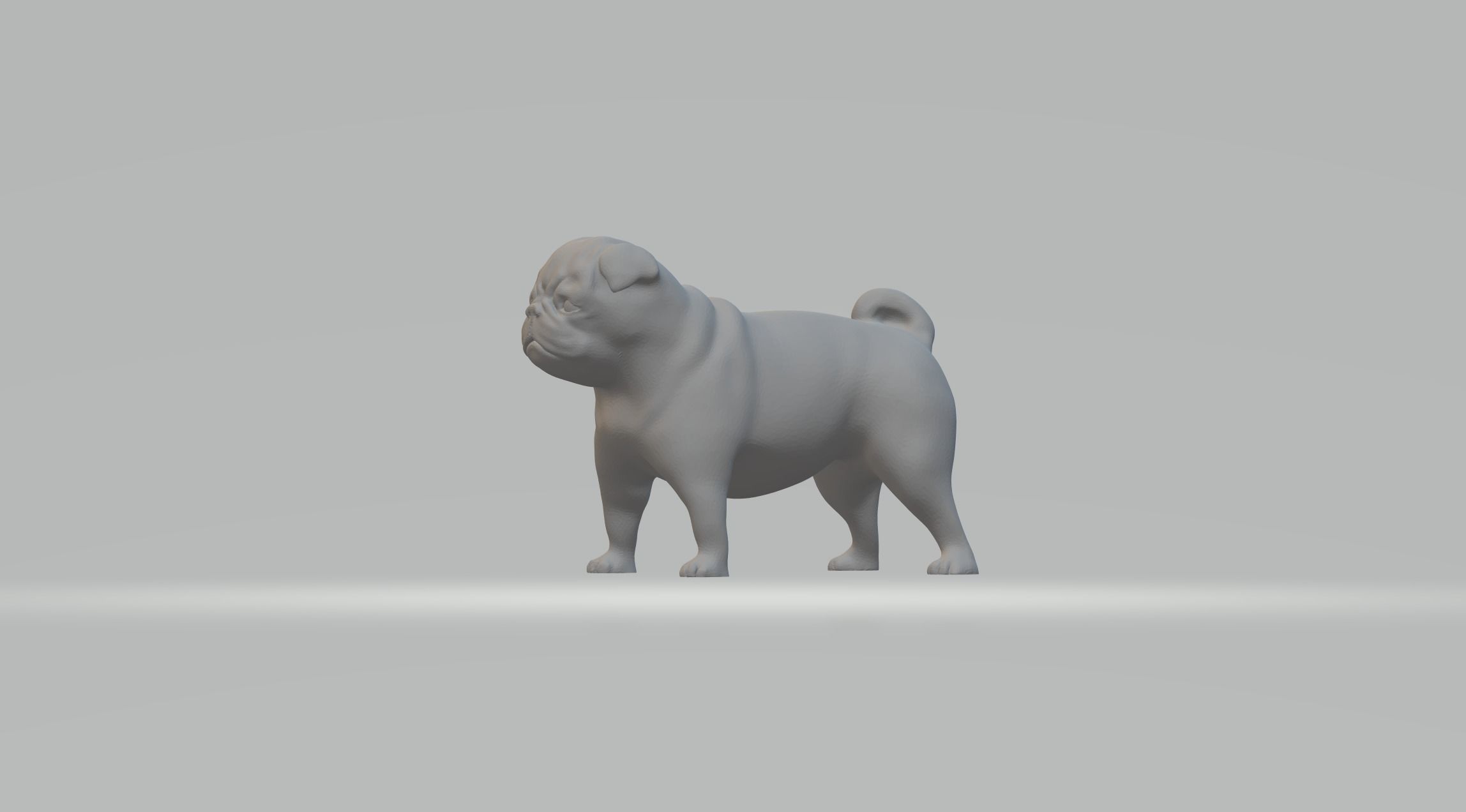 Pug Dog 3D model 3D printable | CGTrader
