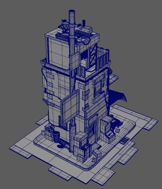 3D model 3 storey house pbr VR / AR / low-poly | CGTrader