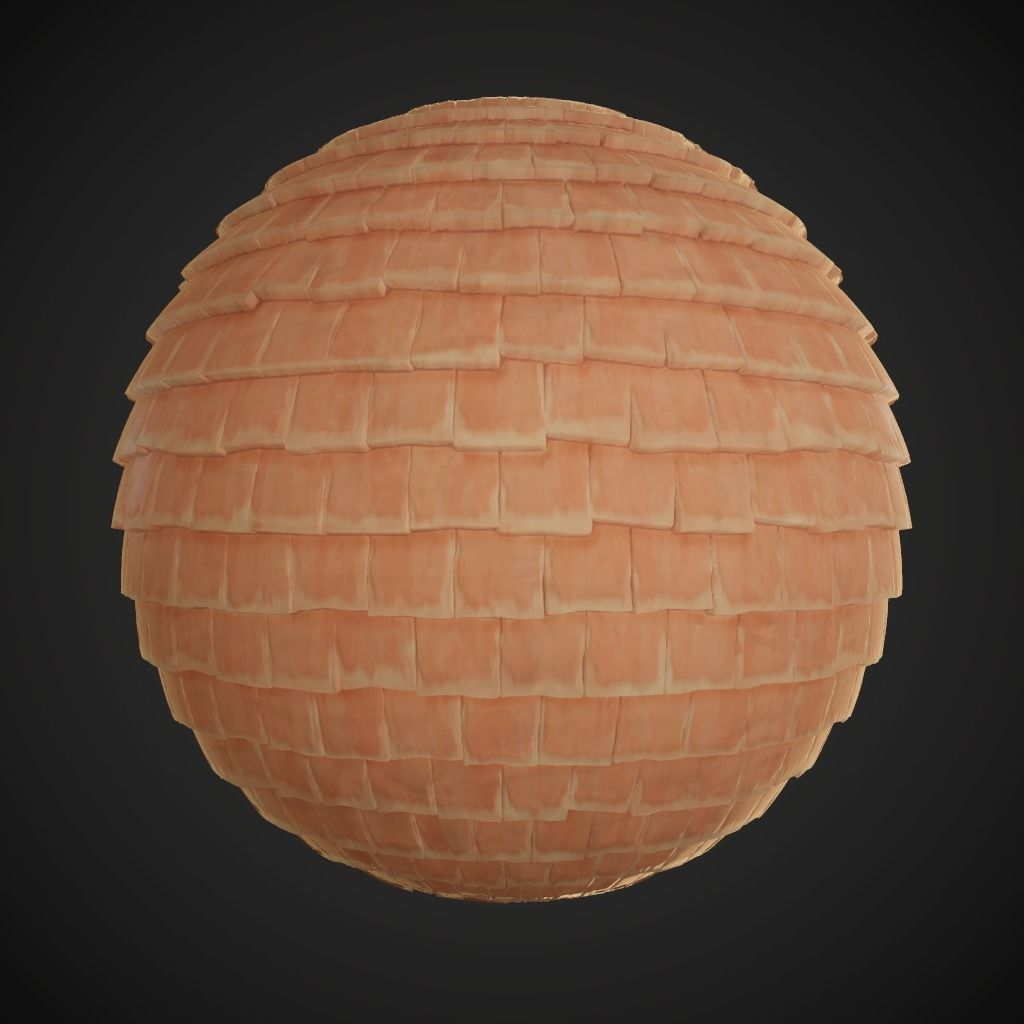 6 Stylized Seamless PBR Roof Textures Texture | CGTrader
