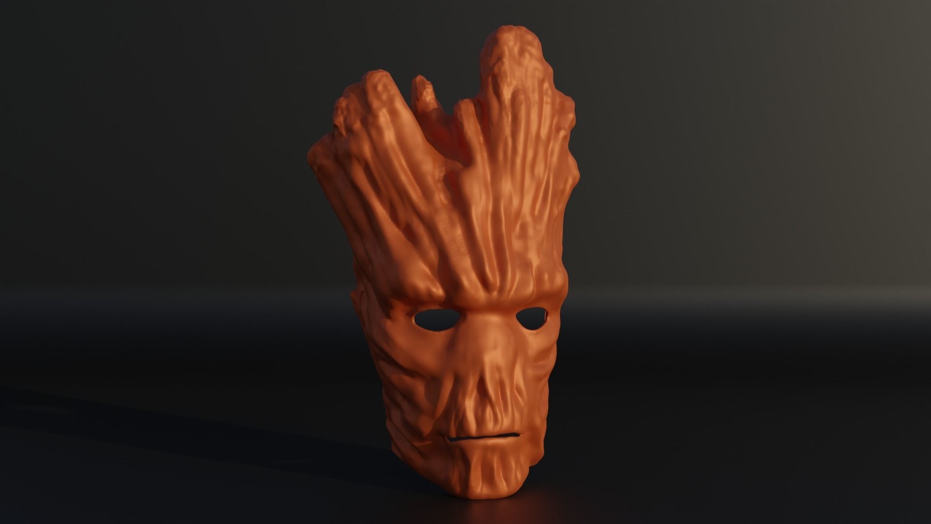 Groot Cosplay Face Mask 3D model 3D printable | CGTrader