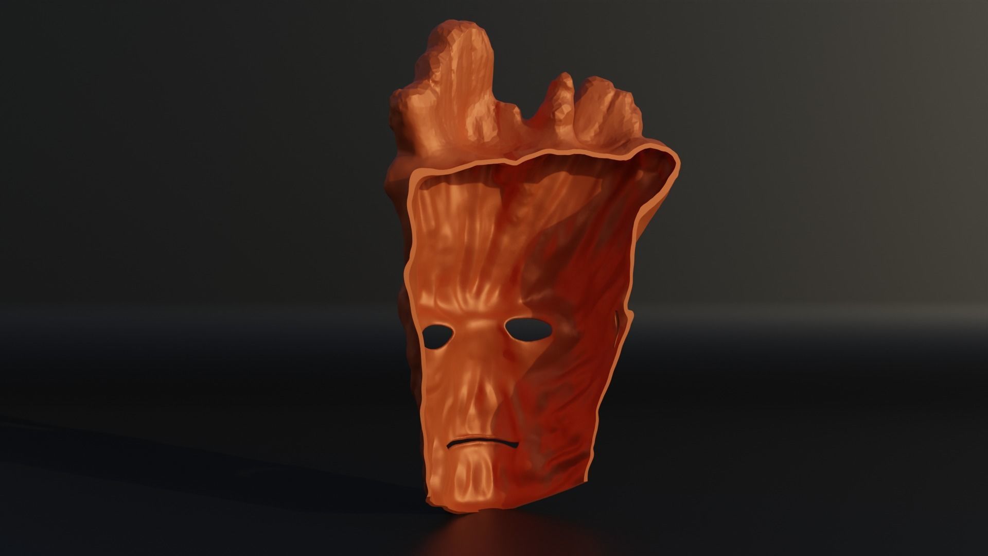 Groot Cosplay Face Mask 3D model 3D printable | CGTrader