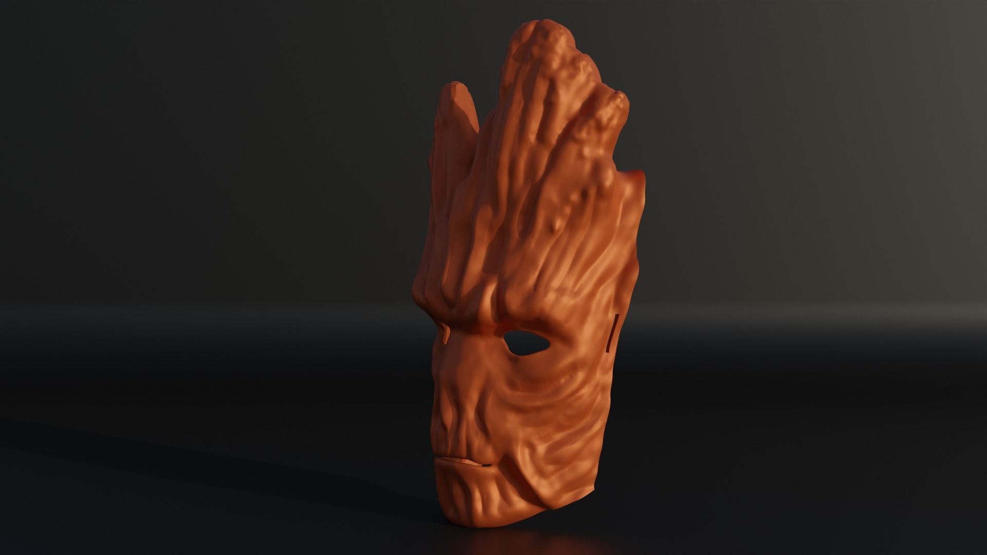 Groot Cosplay Face Mask 3D model 3D printable | CGTrader
