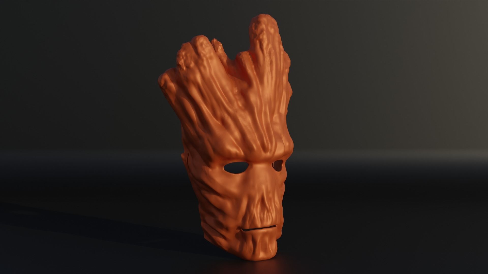 Groot Cosplay Face Mask 3D model 3D printable | CGTrader