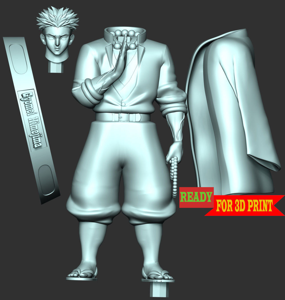 Gyomei Himejima - Demon Slayer 3D model 3D printable | CGTrader
