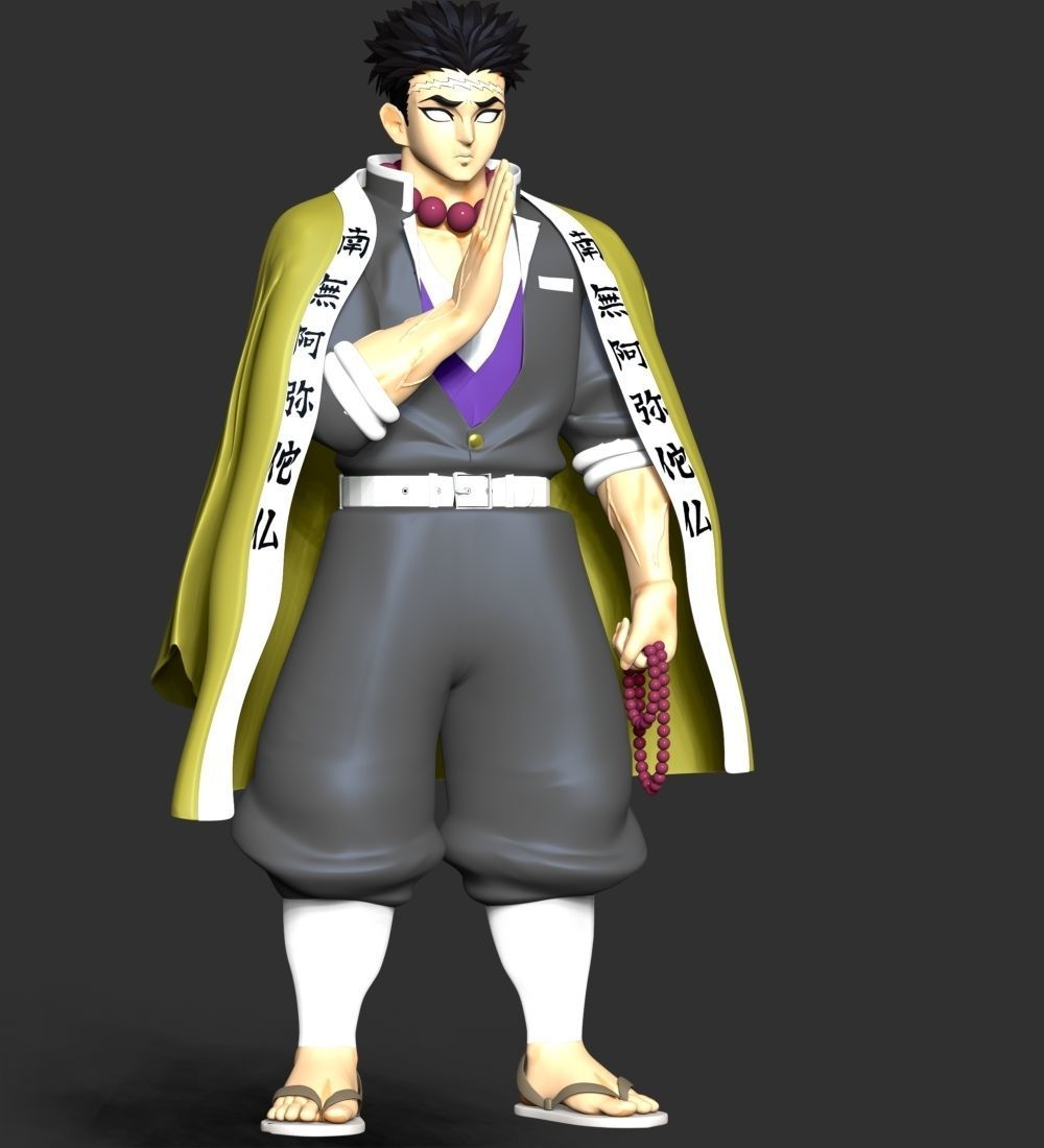 Gyomei Himejima - Demon Slayer 3D model 3D printable | CGTrader
