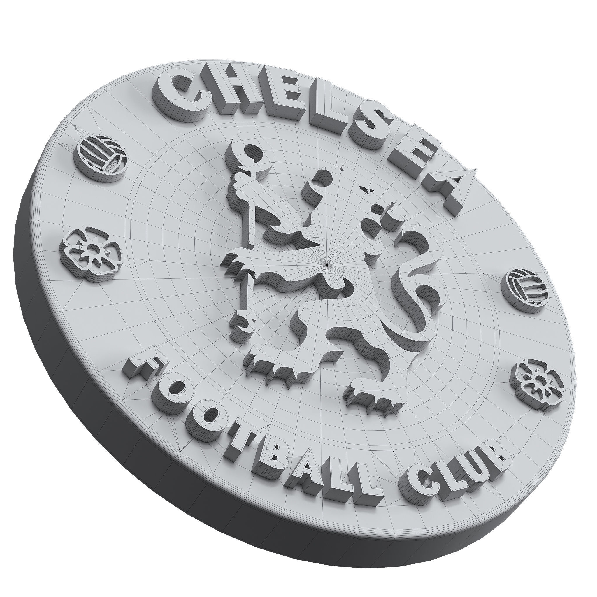 FC CHELSEA logo 3D model 3D printable | CGTrader