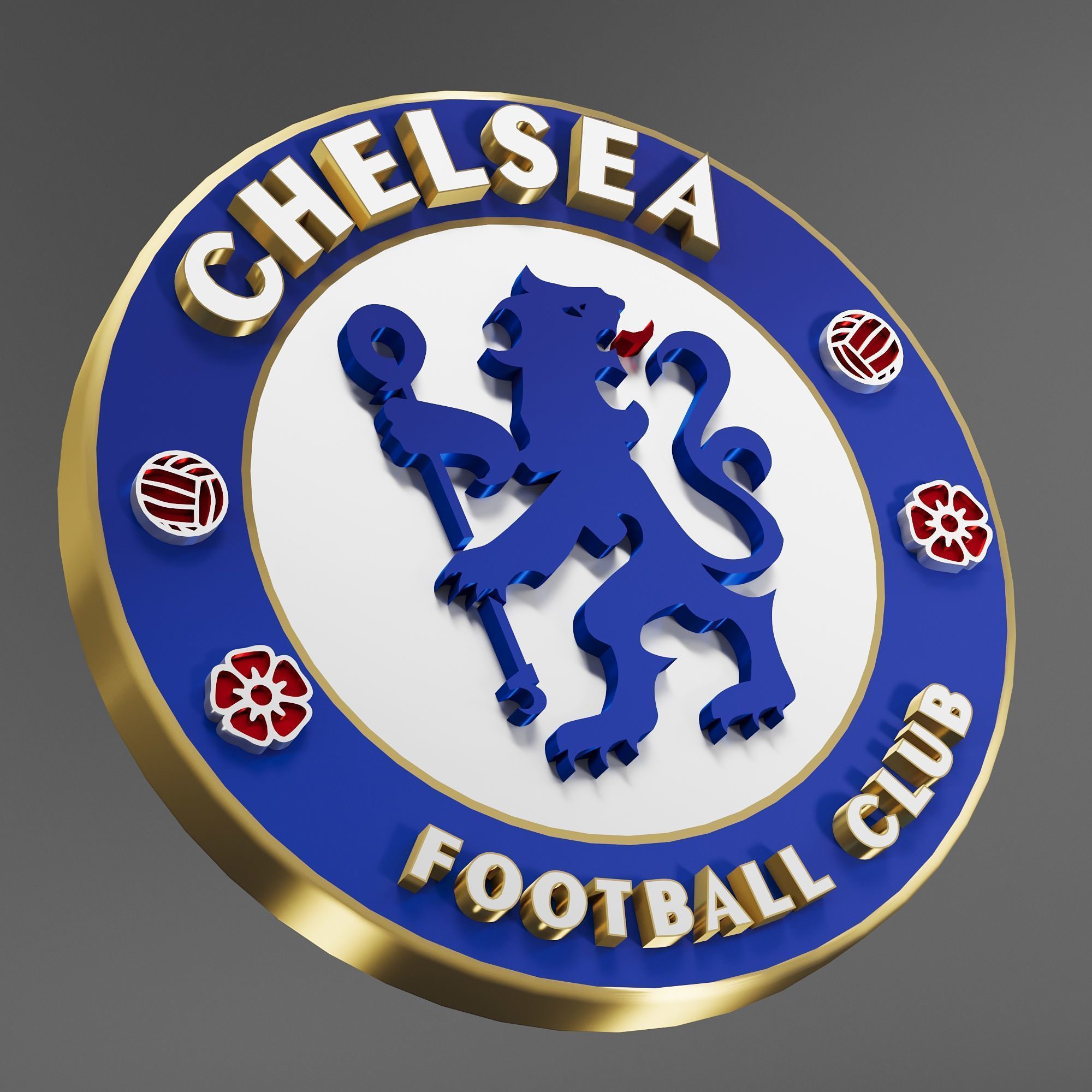 FC CHELSEA logo 3D model 3D printable | CGTrader