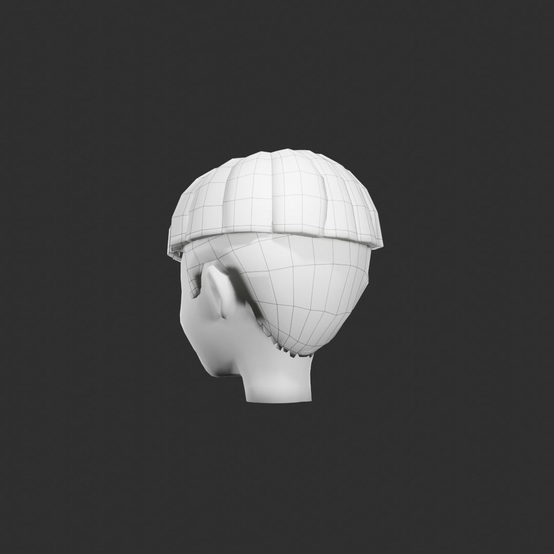 Cartoon Hair Male 02 3D model | CGTrader