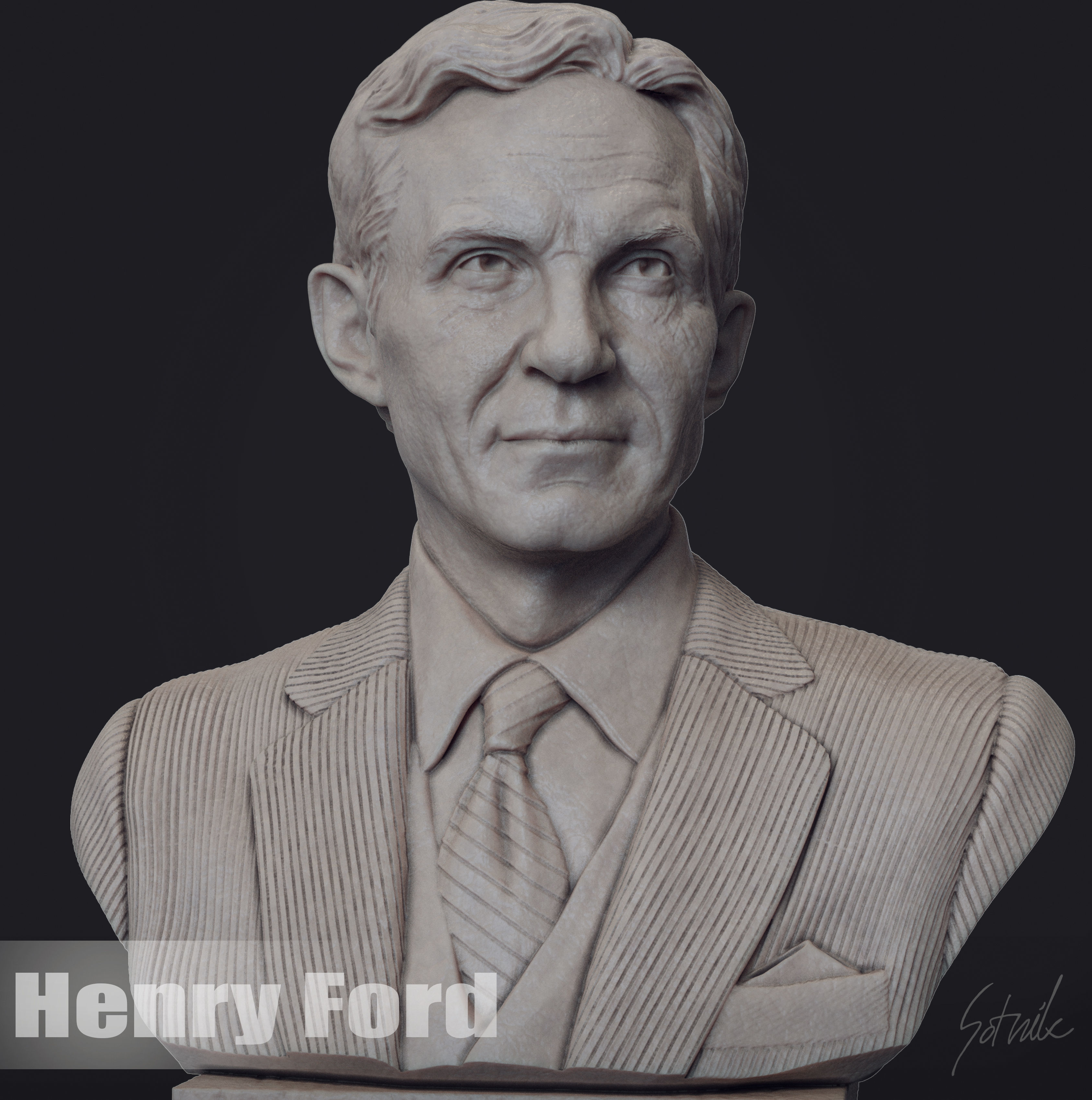 Henry Ford 3D model 3D printable | CGTrader