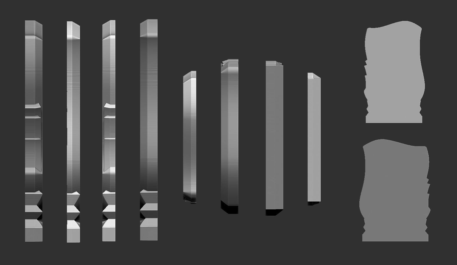Memorial Tombstones 3D model 3D printable | CGTrader