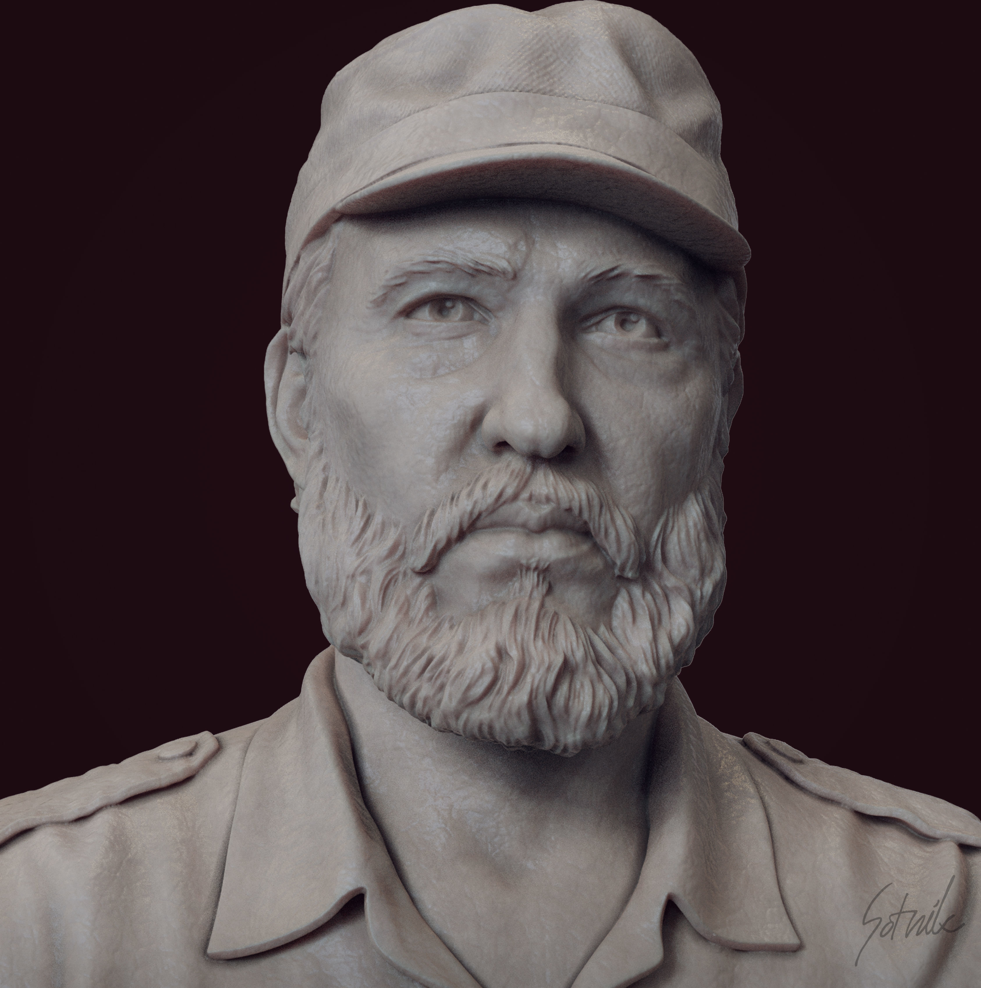 Fidel Castro 3D model 3D printable | CGTrader