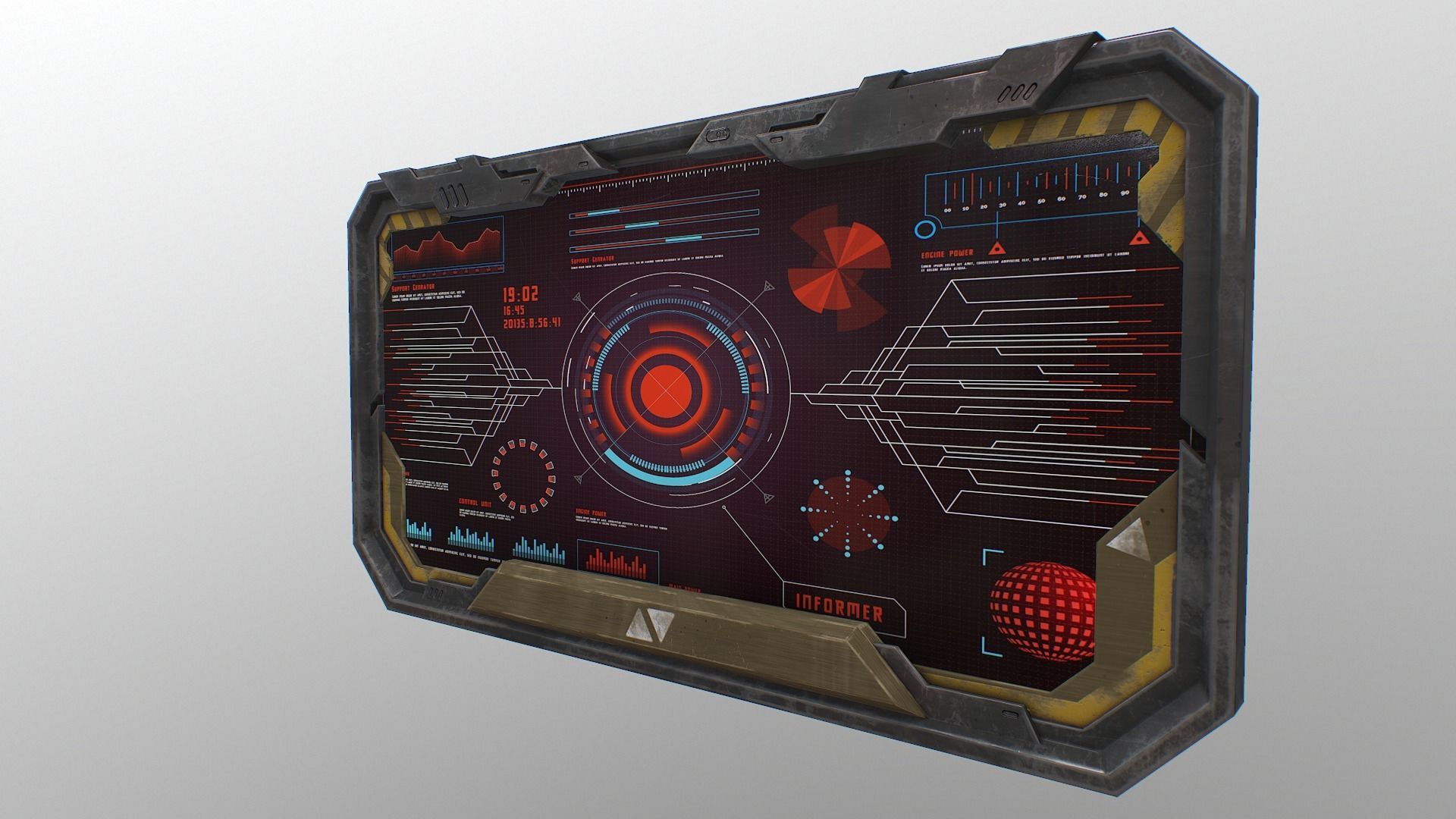 3D model Sci-fi Monitor10 VR / AR / low-poly | CGTrader