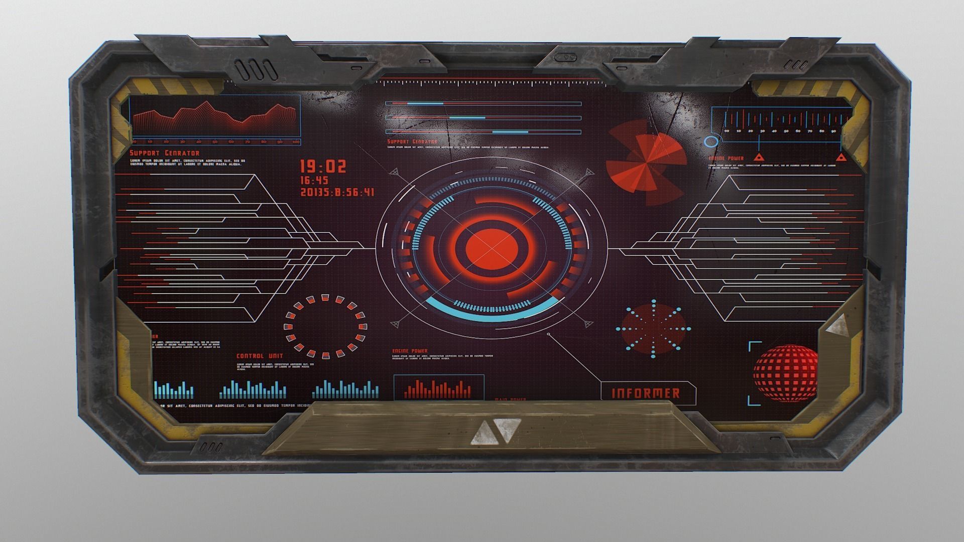 3D model Sci-fi Monitor10 VR / AR / low-poly | CGTrader