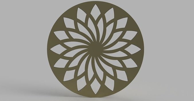 floral decoration wall decoration coaster table top 3D model | CGTrader