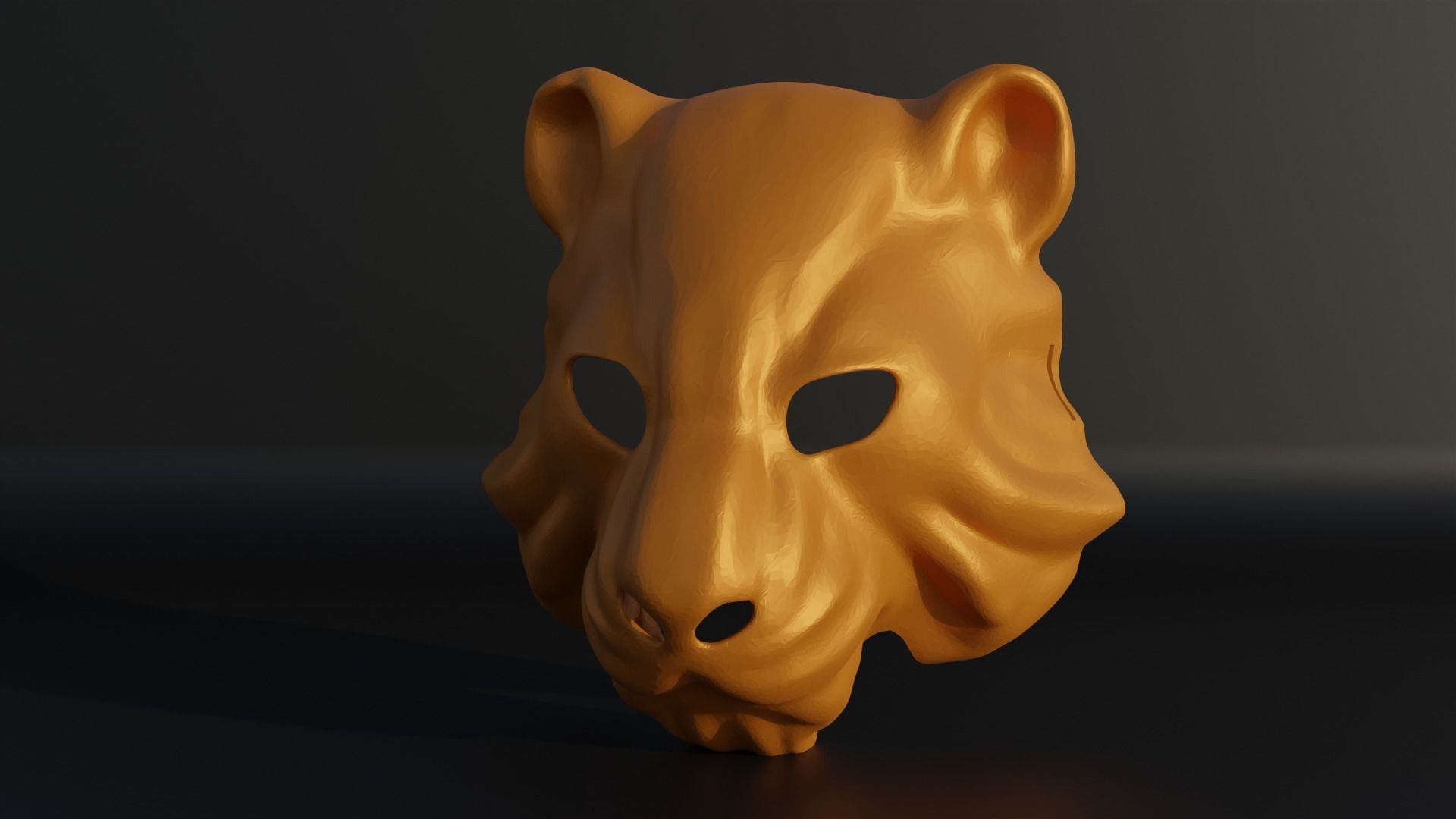 Tiger Cosplay Face Mask 3D model 3D printable | CGTrader