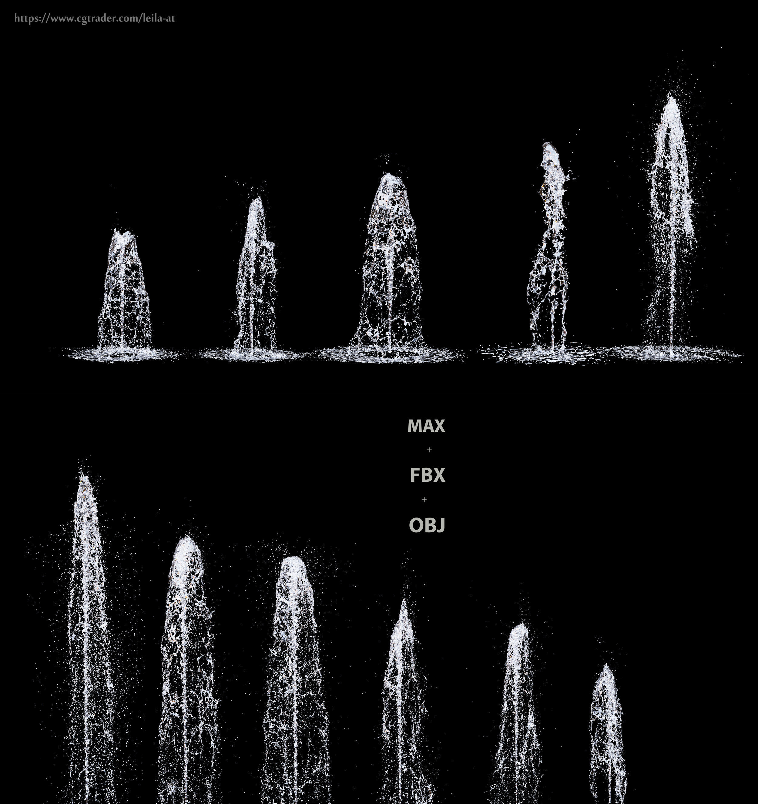 BIG Collection of Fountains - Low poly and hi Poly 3D model | CGTrader
