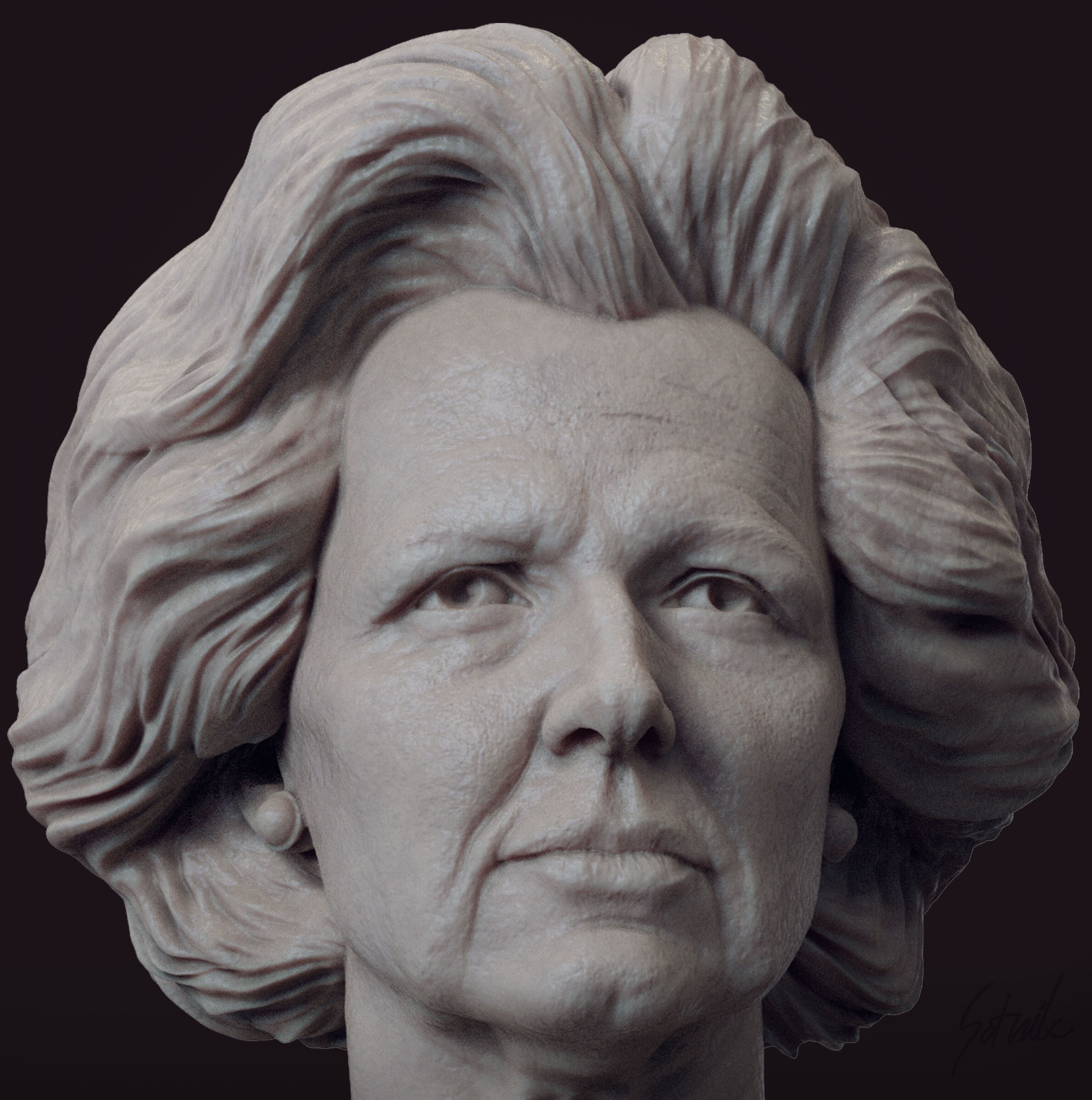 Margaret Thatcher 3D model 3D printable | CGTrader