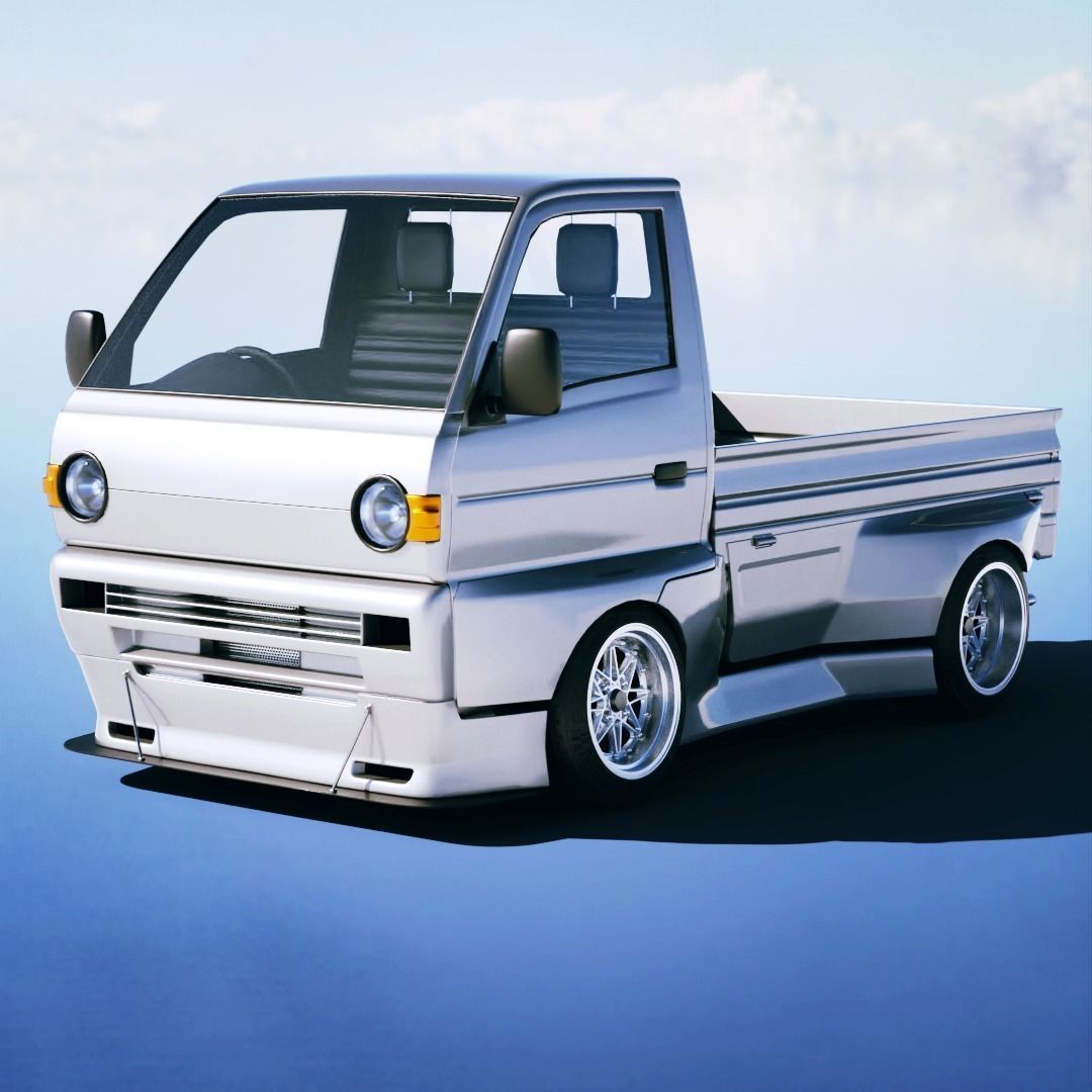Suzuki Carry Kei Truck 1993 free 3D model | CGTrader