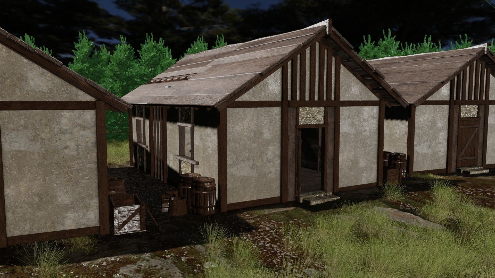Small village with two fully furnished homes free 3D model | CGTrader