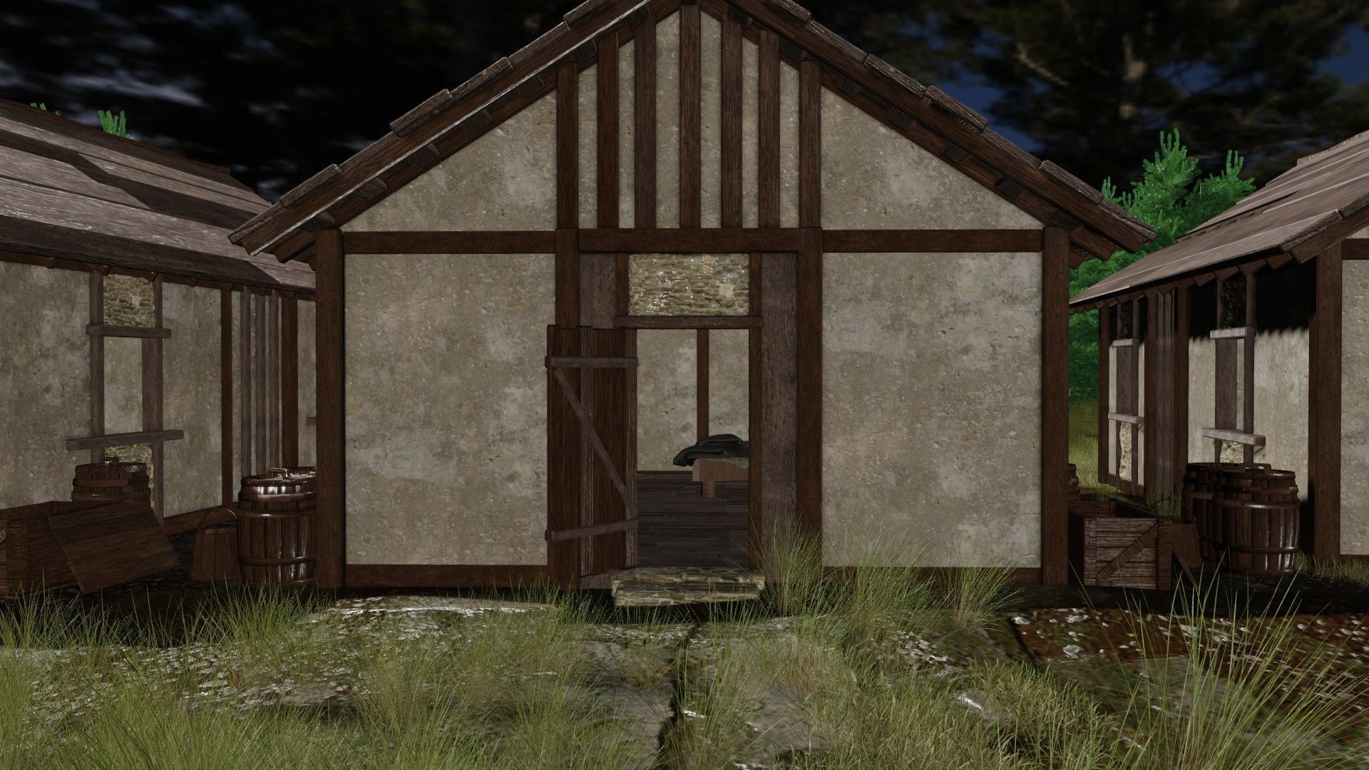 Small village with two fully furnished homes free 3D model | CGTrader