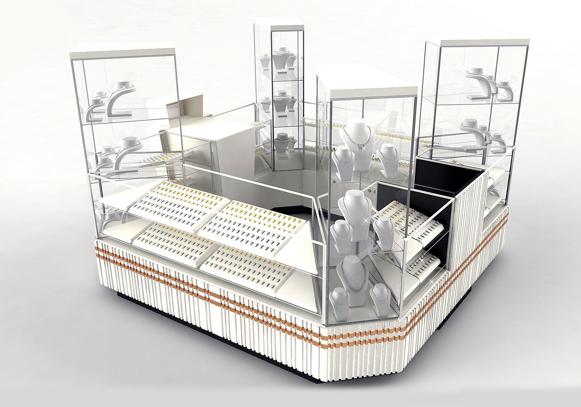 jewelry stand 360 Pop stand fair stand 3D model | CGTrader