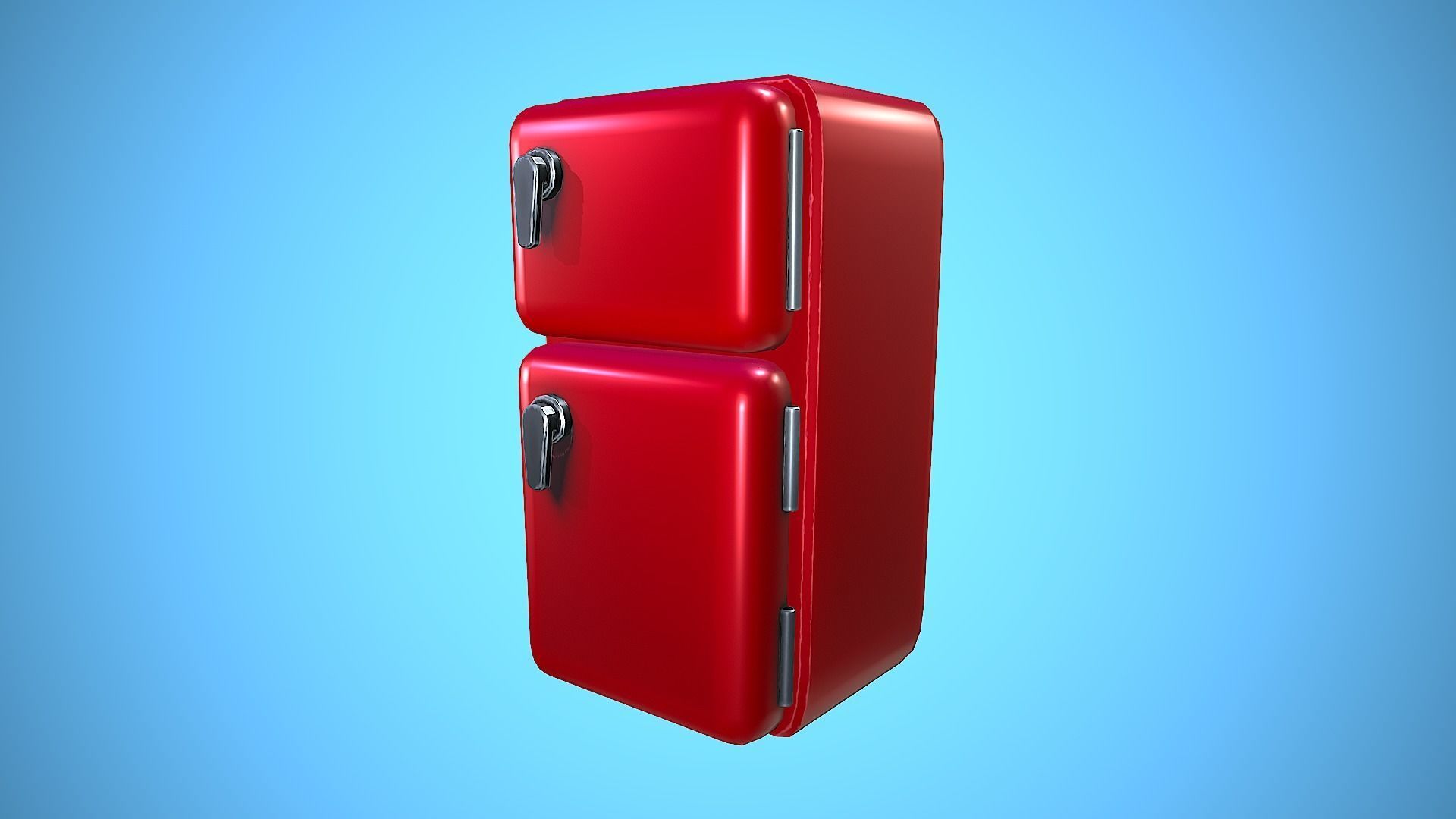 3D model FRIDGE CARTOON STYLIZED KITCHEN OPEN VR / AR / low-poly | CGTrader