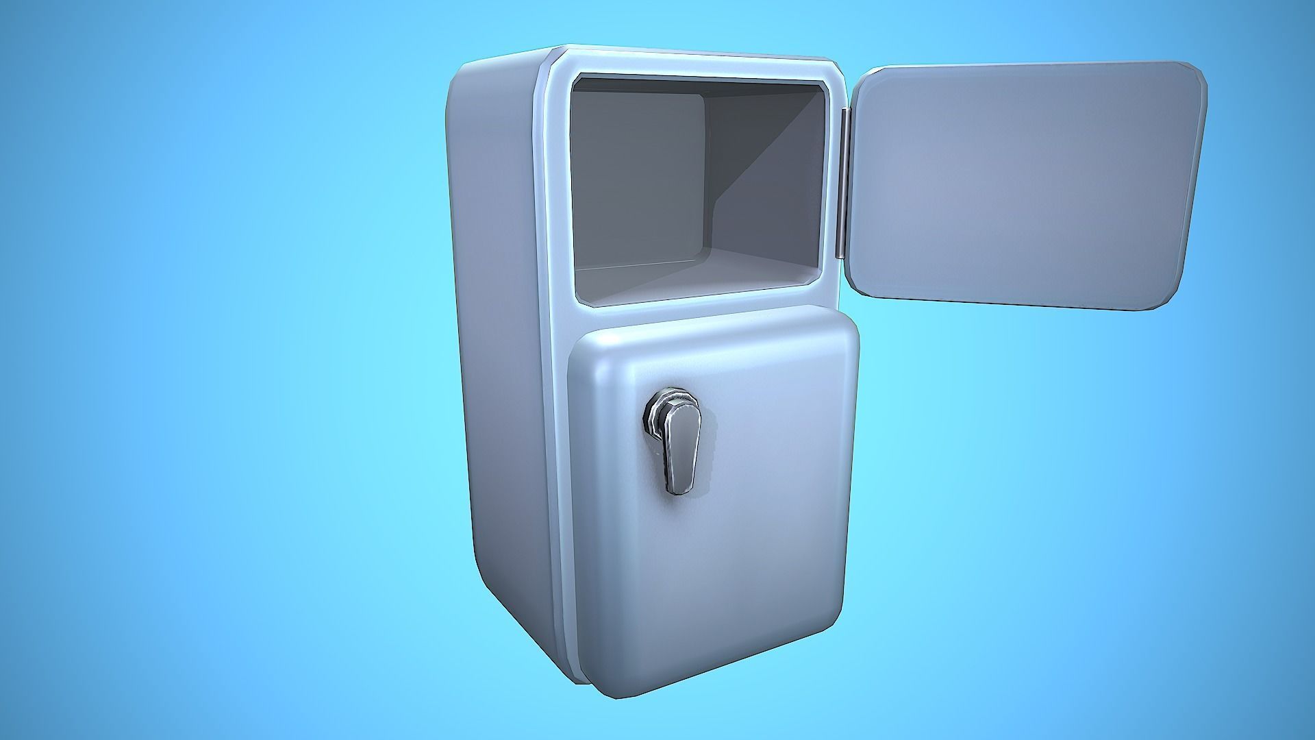 3D model FRIDGE CARTOON STYLIZED KITCHEN OPEN VR / AR / low-poly | CGTrader